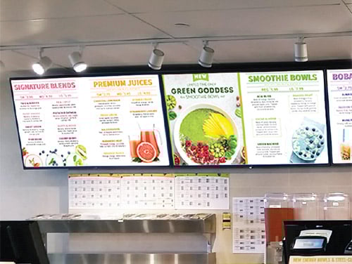 Interior Menu Boards | National Sign Systems